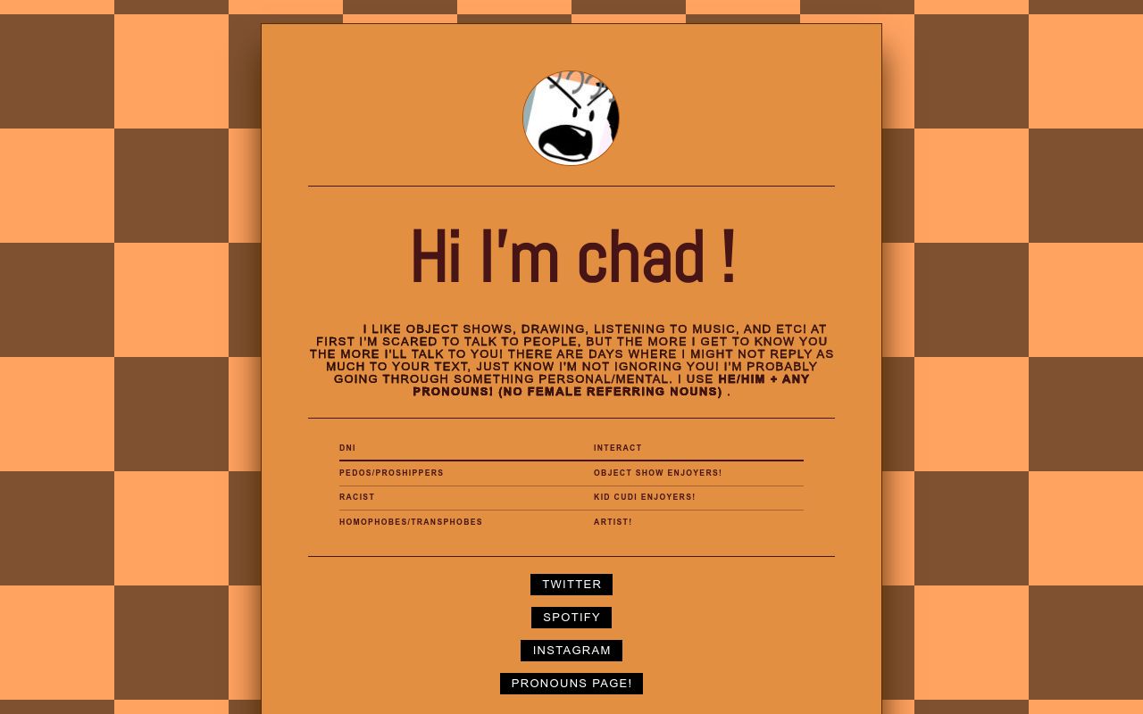 Chad's card